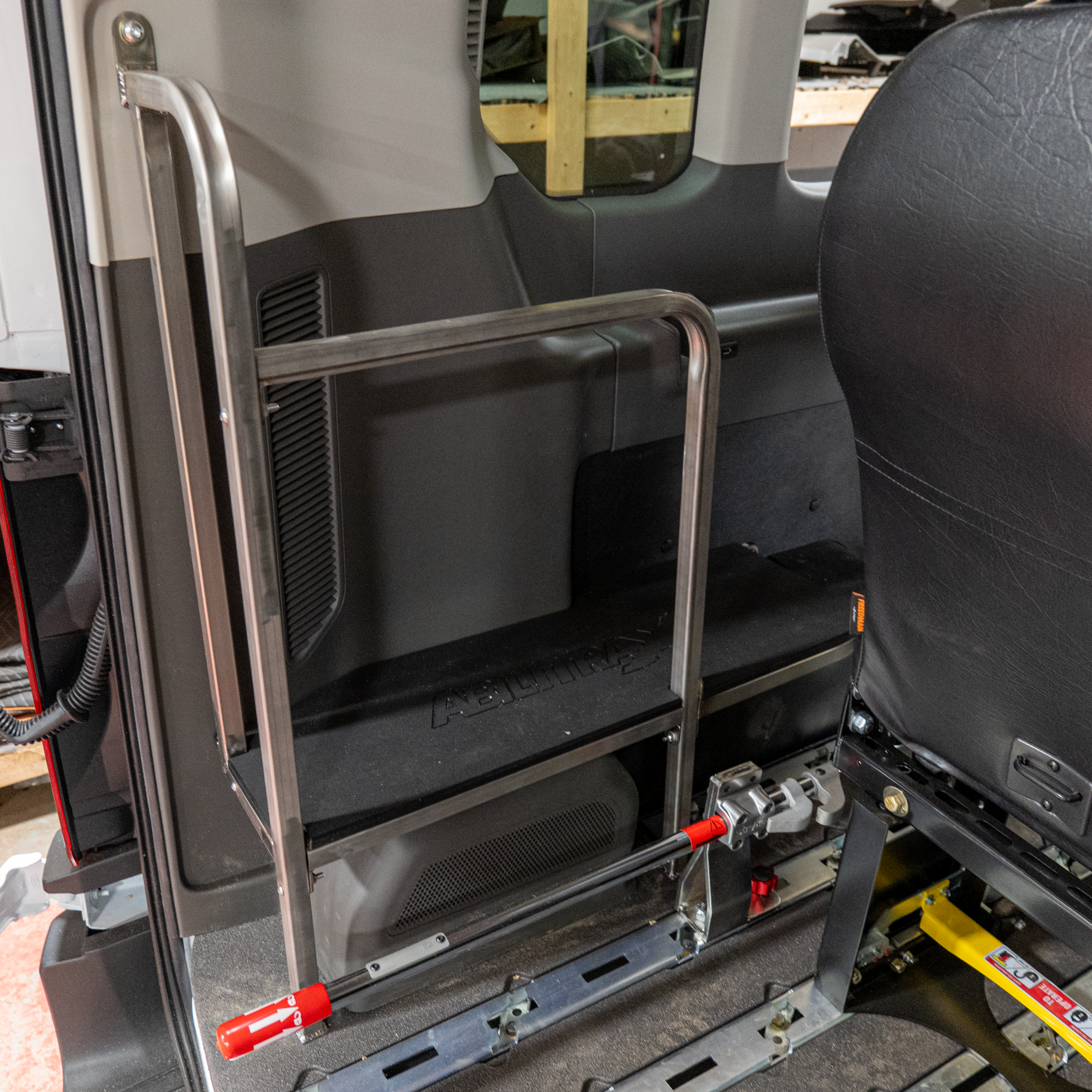 AbiliTrax Wheelchair Storage Rack – Streetside – Transit 130″ Wheelbase ...