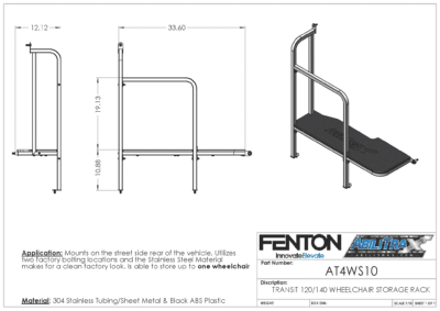 AbiliTrax Wheelchair Storage Rack – Streetside – Transit 130″ Wheelbase ...